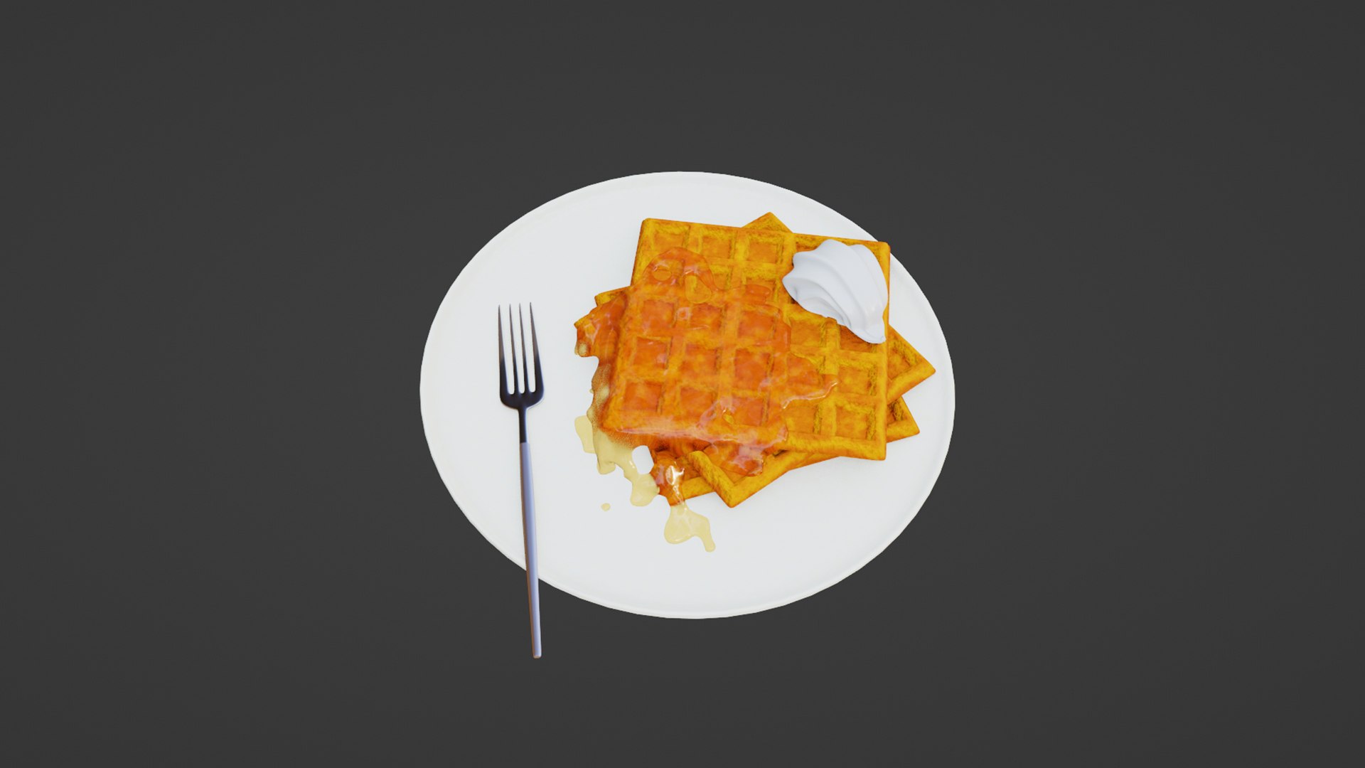 Realistic Belgian Waffles Model - TurboSquid 2048106