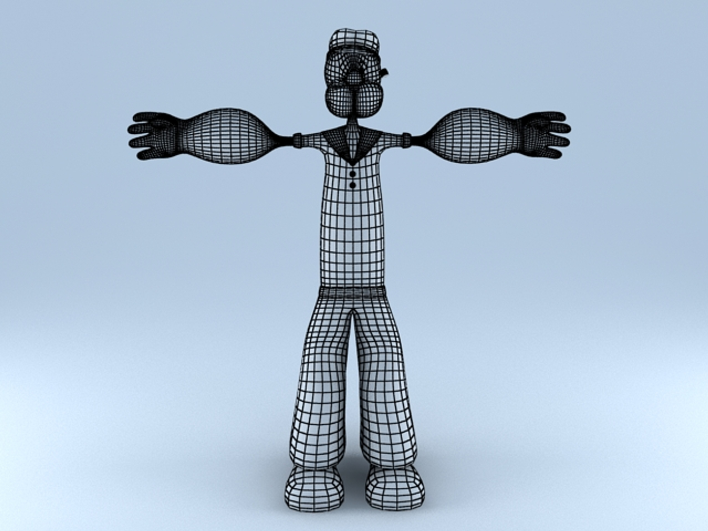 3dsmax Popeye Man