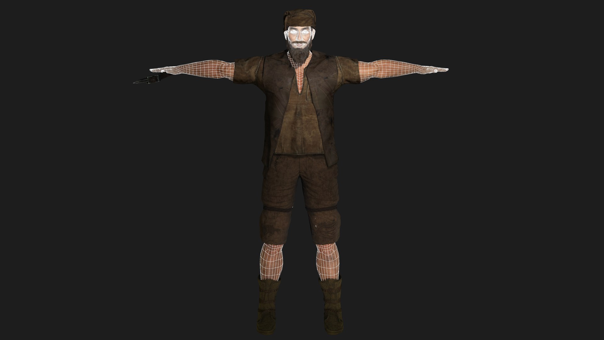 3D REALISTIC CHARACTER - MEDIEVAL BEARDED OLD MAN 02 3D - TurboSquid ...