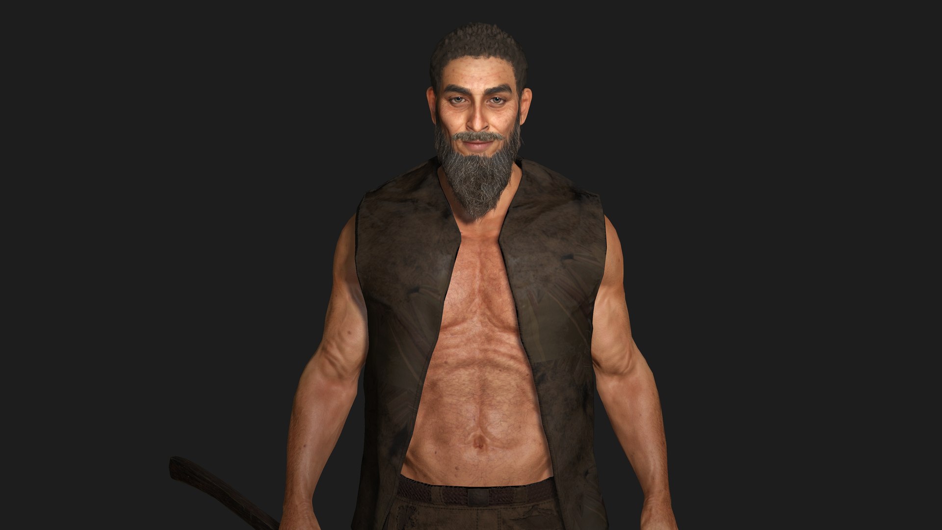 3D REALISTIC CHARACTER - MEDIEVAL BEARDED OLD MAN 02 3D - TurboSquid ...