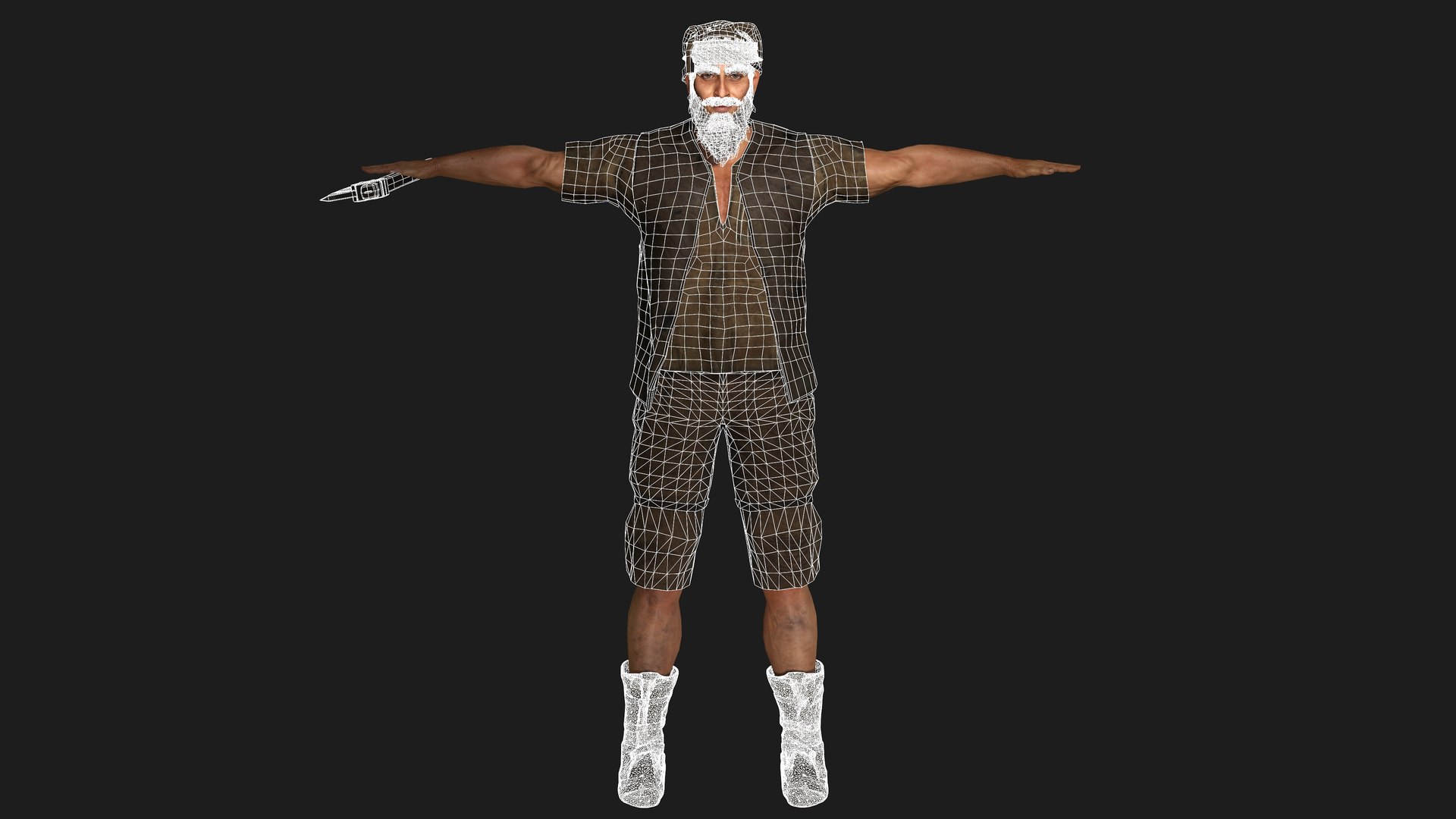 3D REALISTIC CHARACTER - MEDIEVAL BEARDED OLD MAN 02 3D - TurboSquid ...