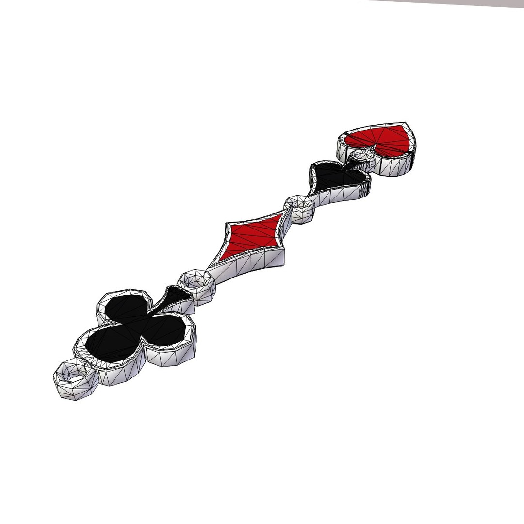 3ds max card suits pendant