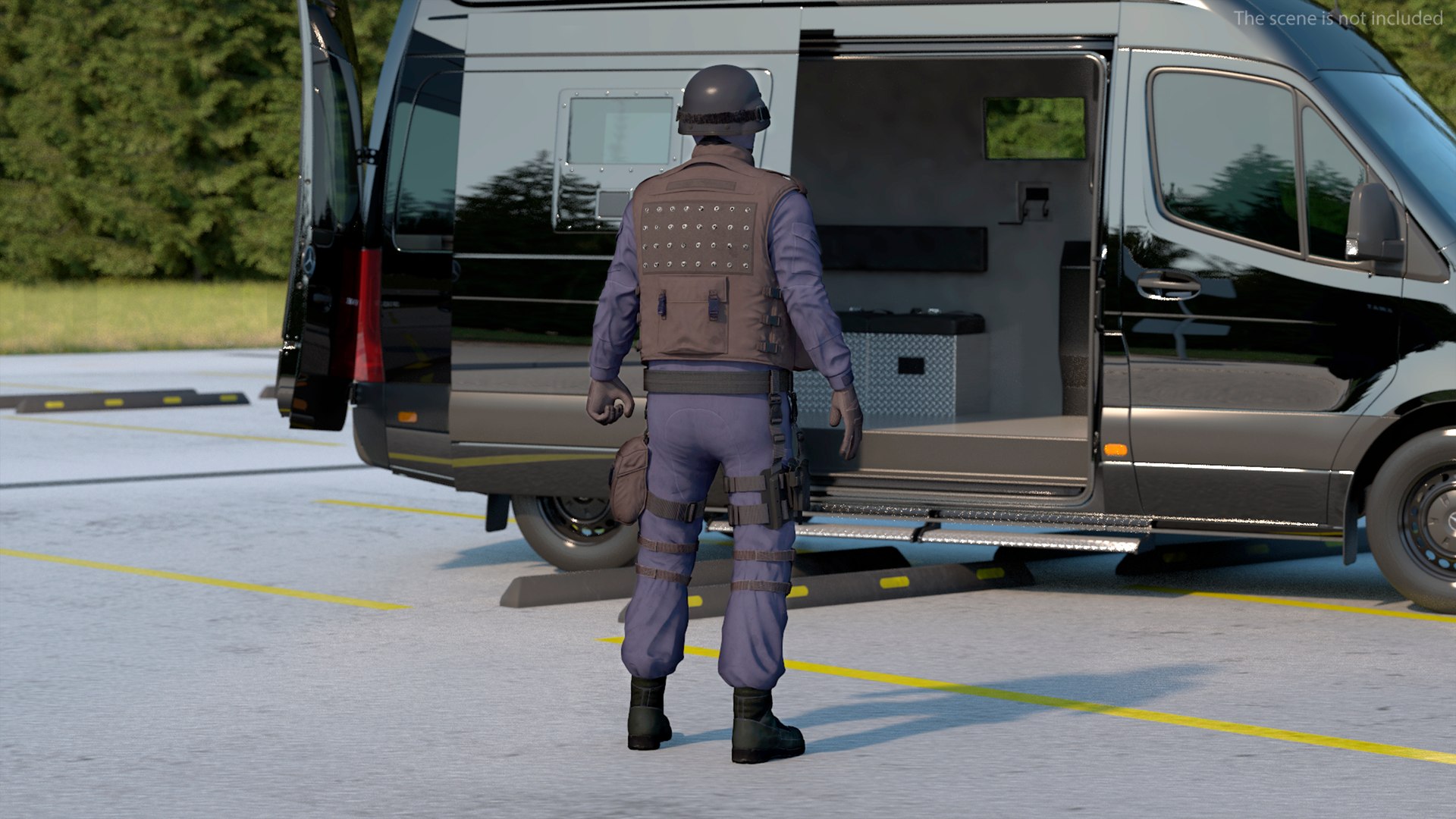 Swat Officer Rigged For Maya 3D Model - TurboSquid 2209158