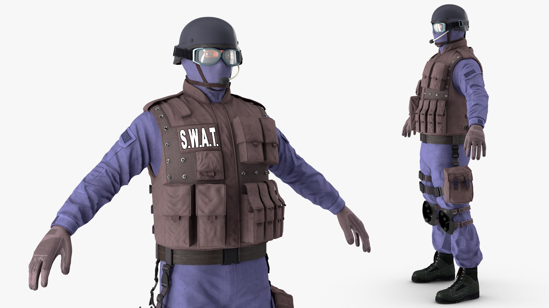 Swat Officer Rigged For Maya 3D Model - TurboSquid 2209158