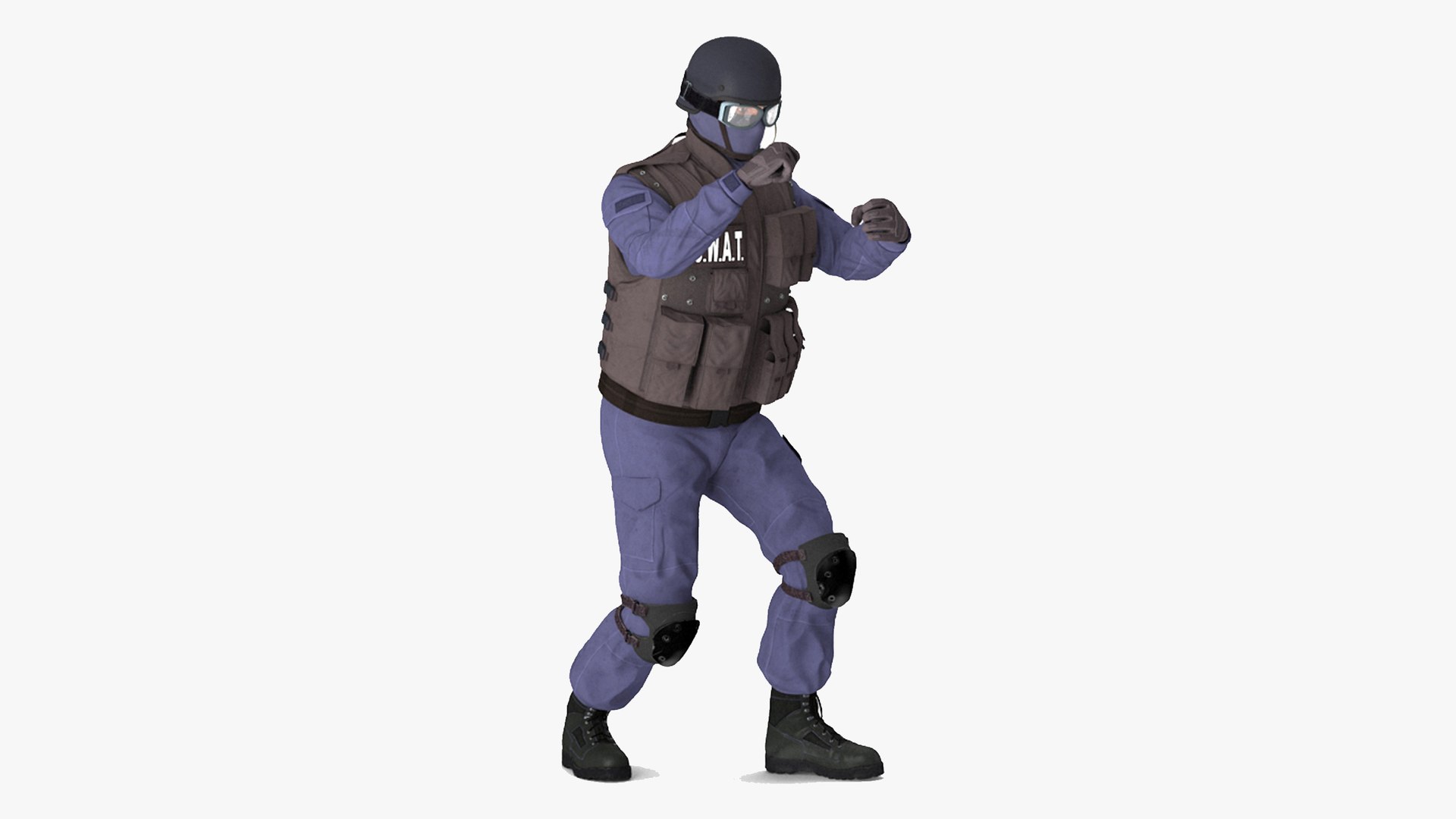 Swat Officer Rigged For Maya 3D Model - TurboSquid 2209158