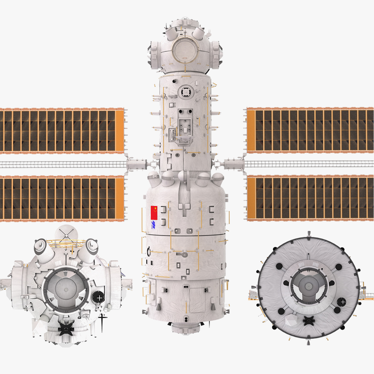 Tianhe core module 3D model - TurboSquid 1697415