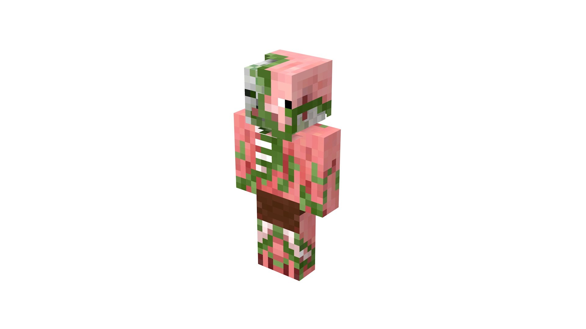 Minecraft Zombie Pigman 3D Model - TurboSquid 1843270