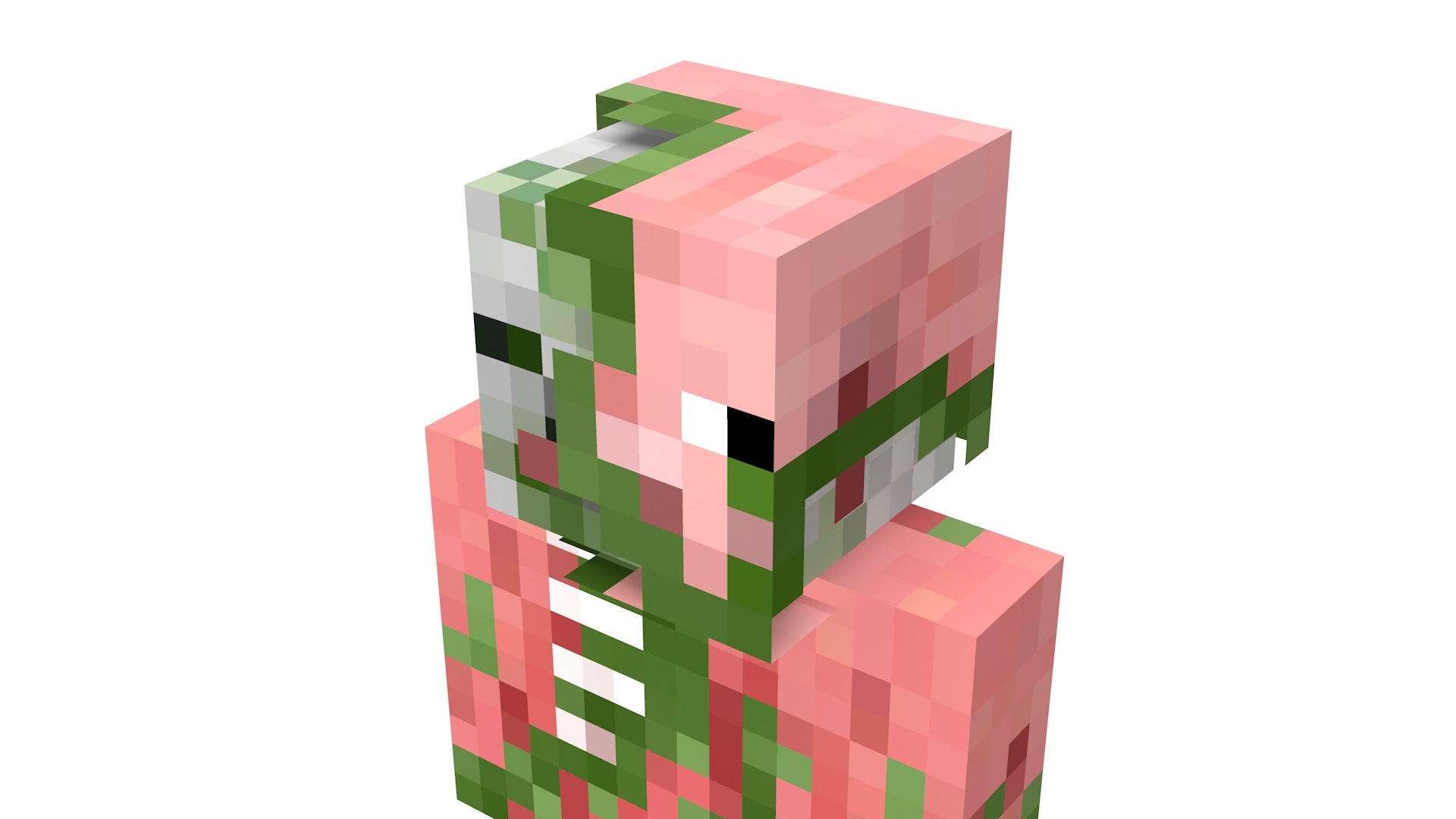 Minecraft Zombie Pigman 3D Model - TurboSquid 1843270