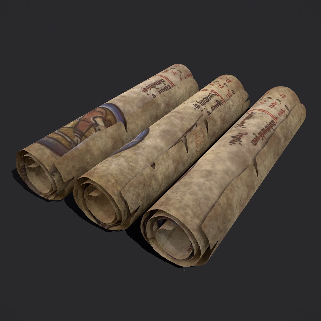 Manuscripts Pages and Scrolls 3D - TurboSquid 1751708