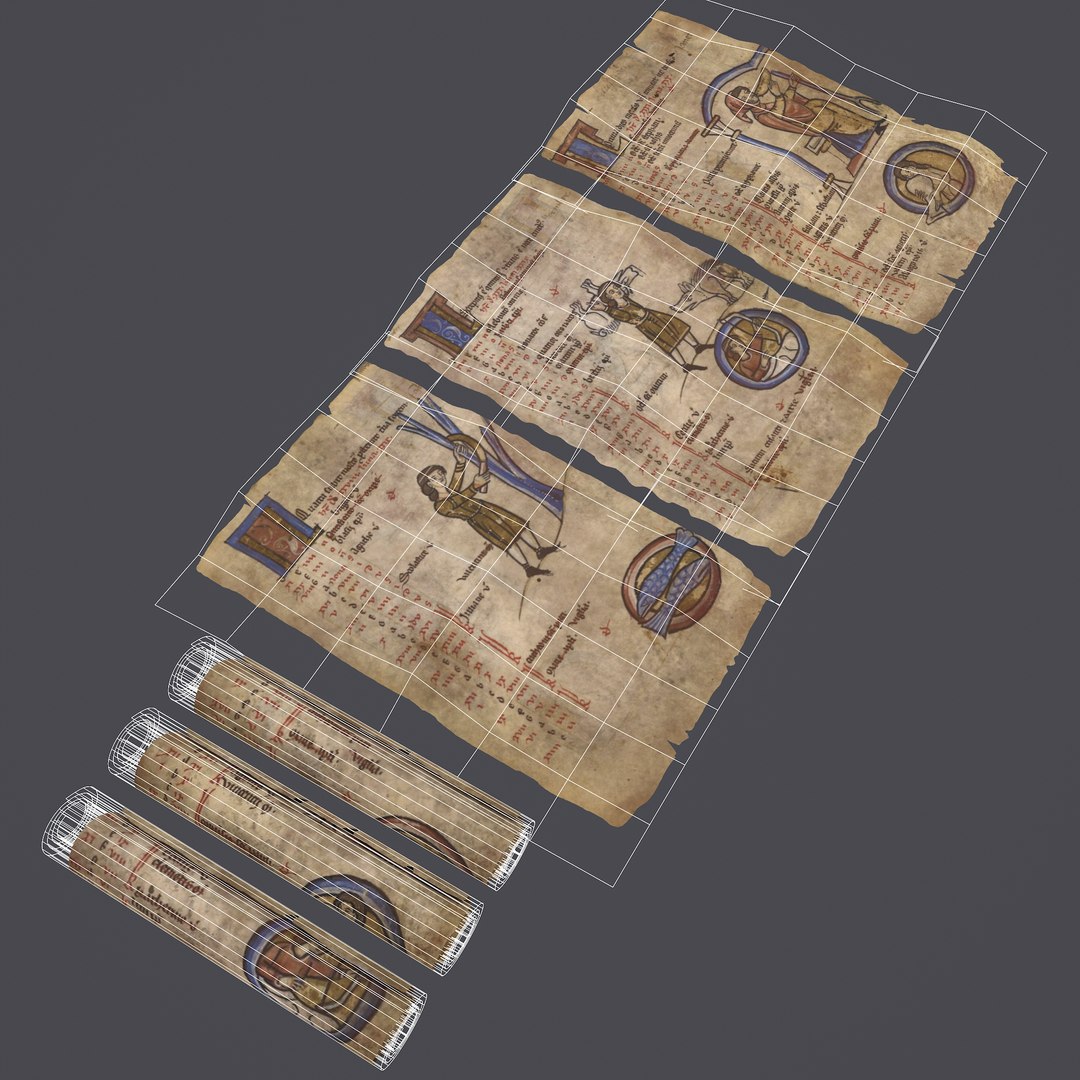 Manuscripts Pages and Scrolls 3D - TurboSquid 1751708