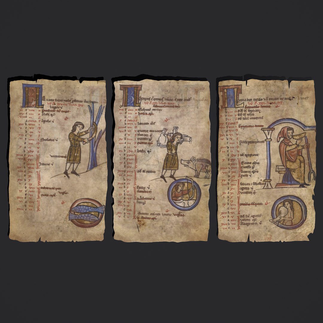 Manuscripts Pages and Scrolls 3D - TurboSquid 1751708