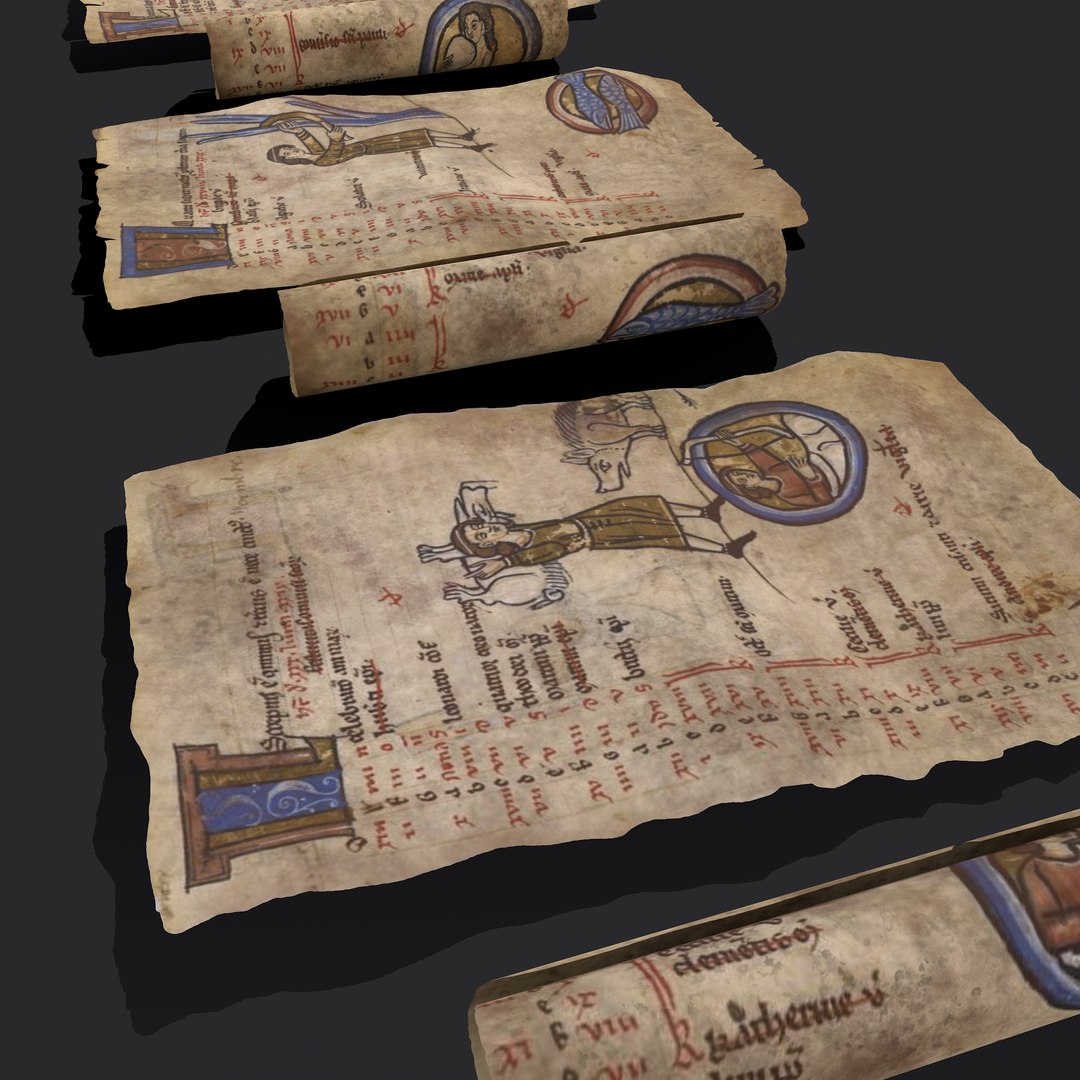 Manuscripts Pages and Scrolls 3D - TurboSquid 1751708