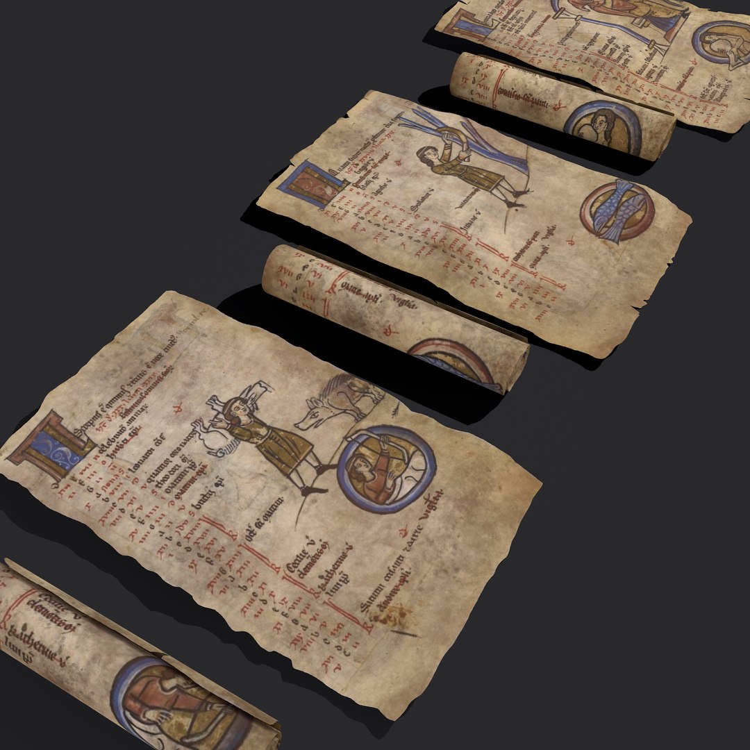 Manuscripts Pages and Scrolls 3D - TurboSquid 1751708