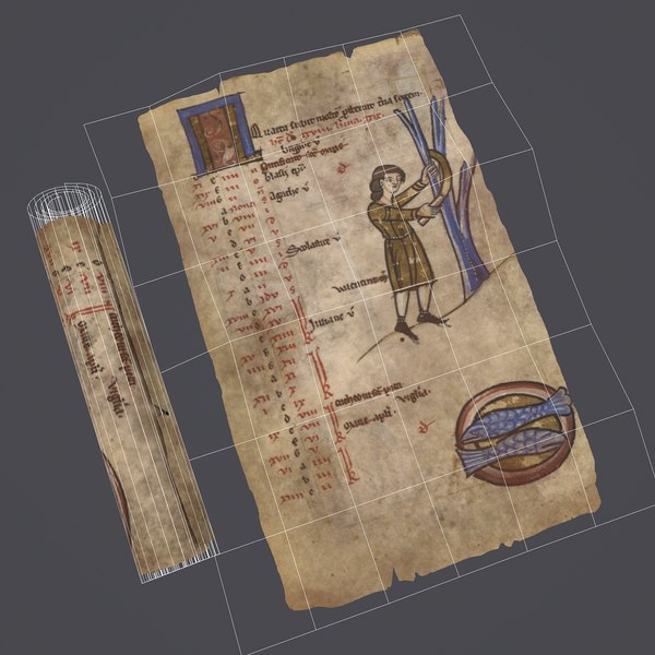 Manuscripts Pages and Scrolls 3D - TurboSquid 1751708
