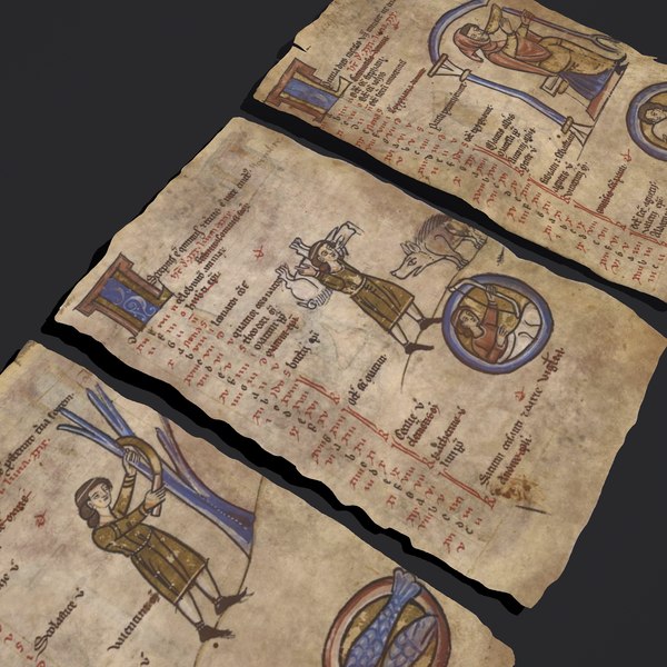 Manuscripts Pages and Scrolls 3D - TurboSquid 1751708