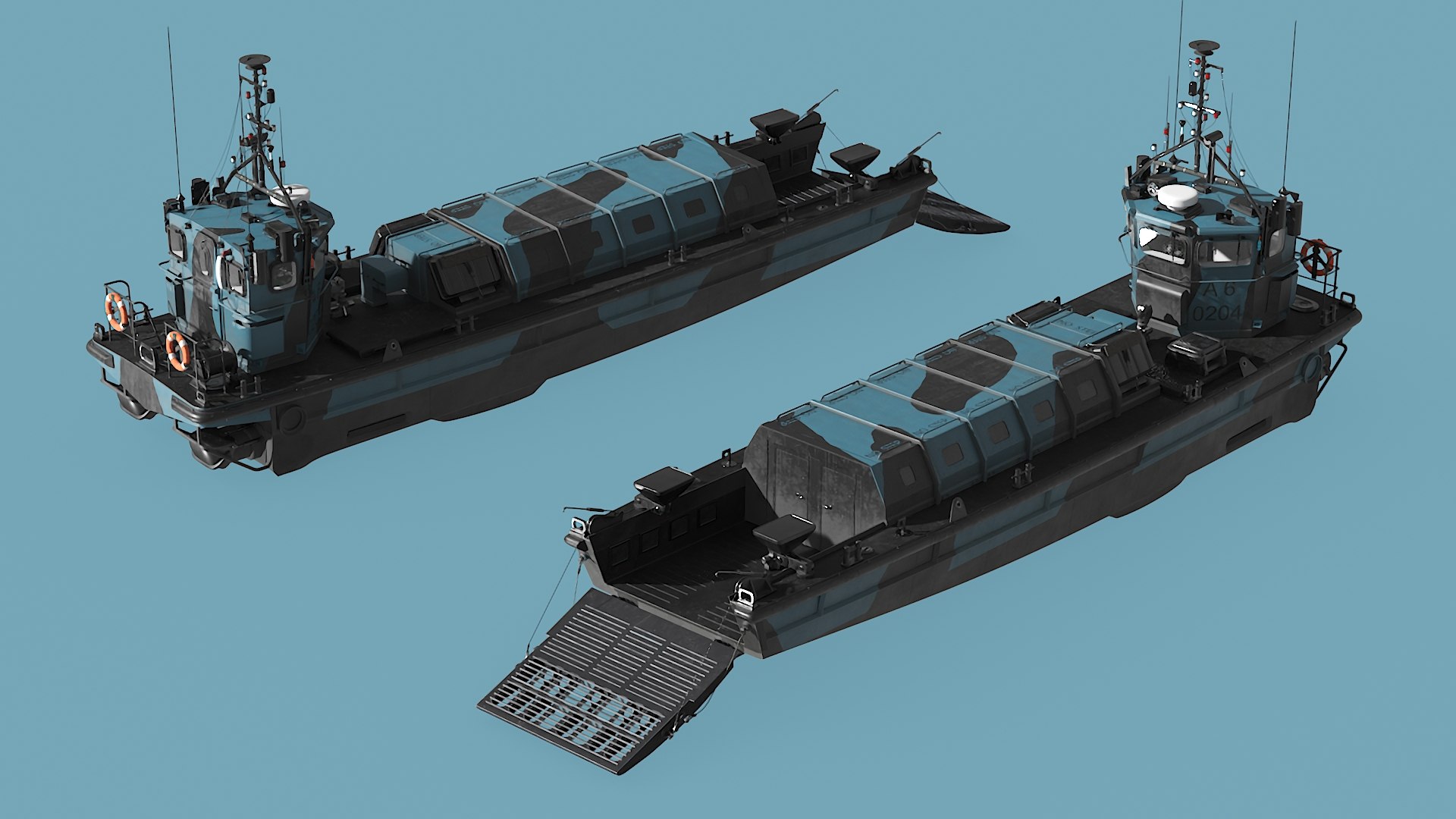 3D Model LCVP Landing Craft - TurboSquid 2326405