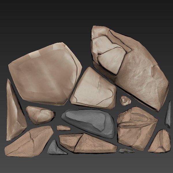 3d stone polys model