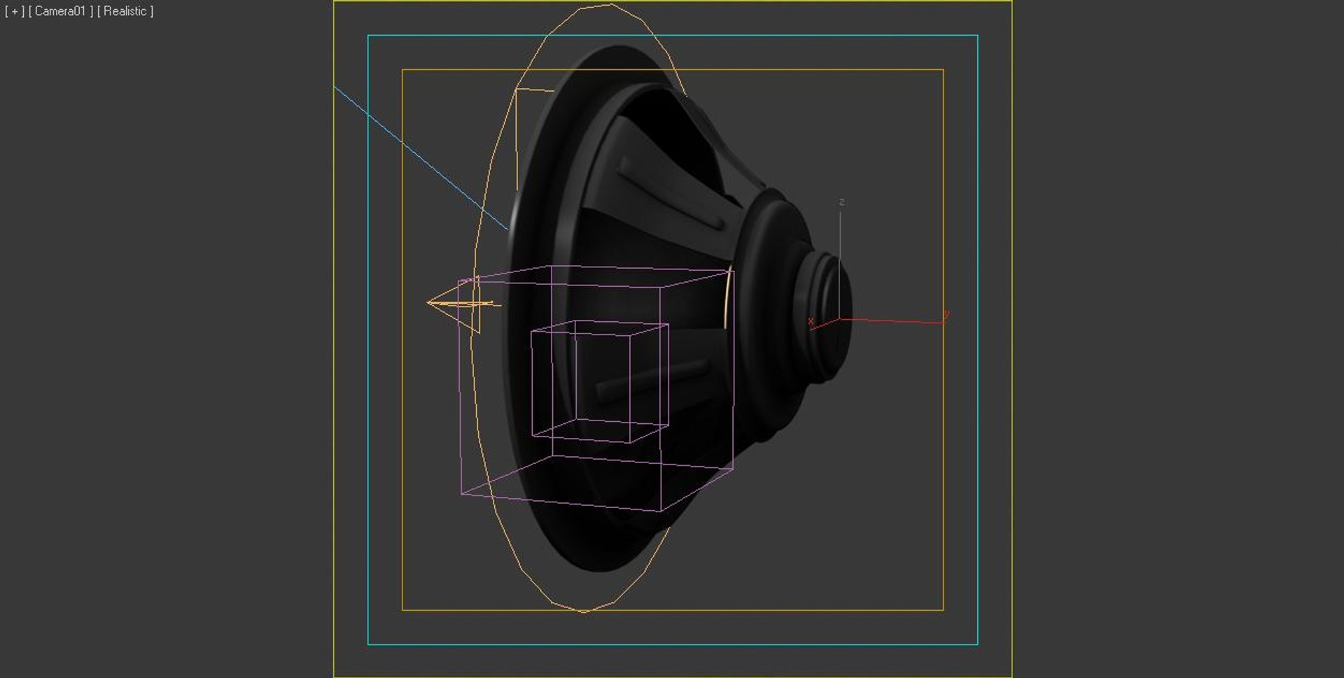 3d Model Of Wave Speaker Cone Animation