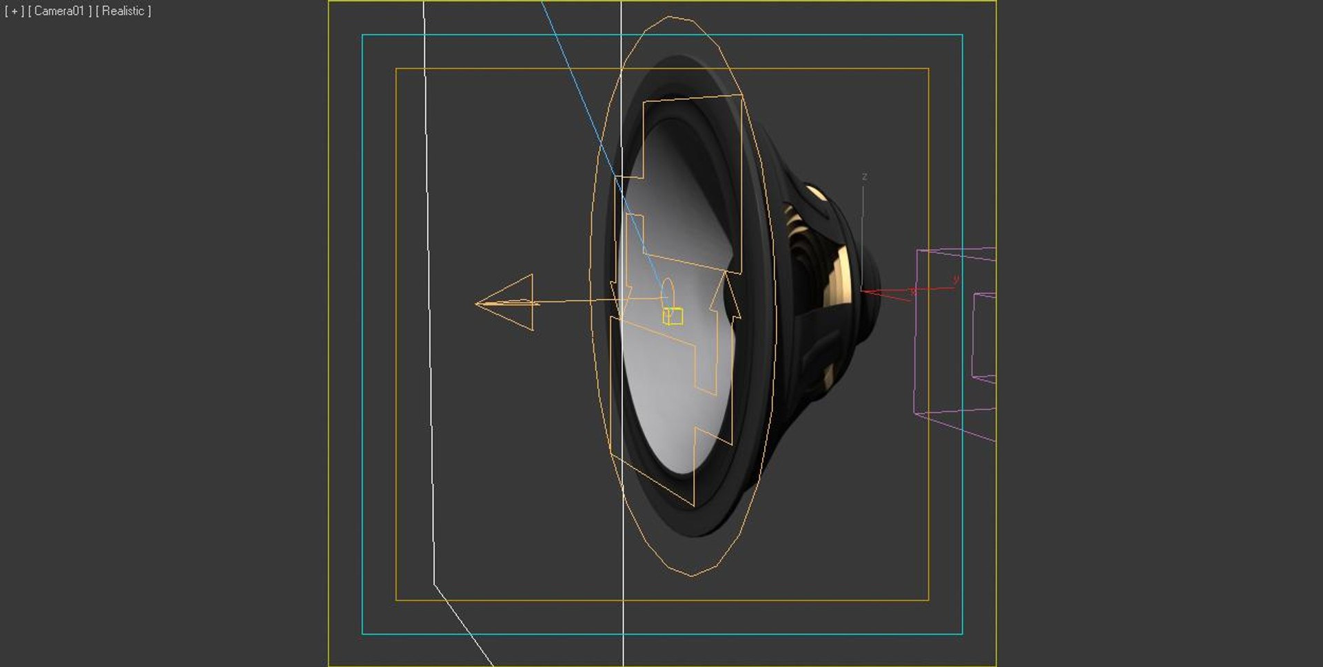 3d Model Of Wave Speaker Cone Animation