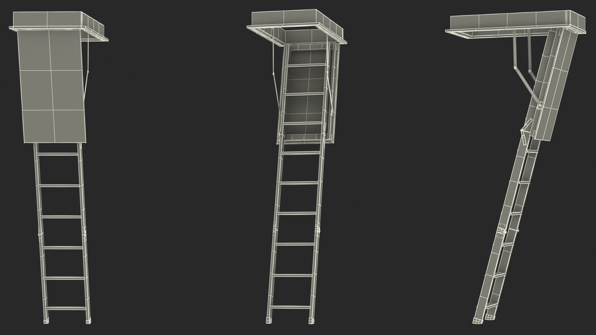Attic Ladder model - TurboSquid 1935030