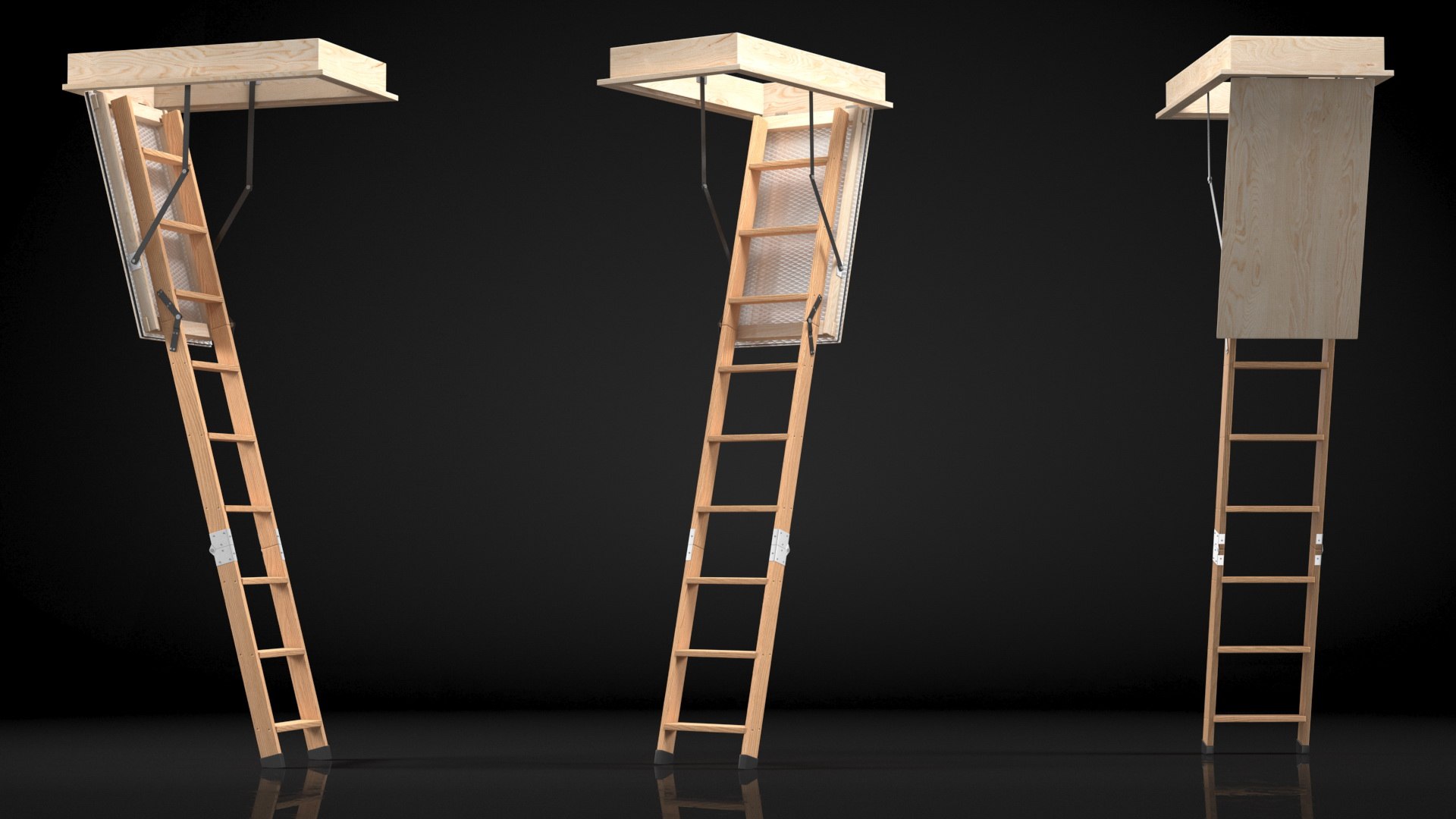 Attic Ladder model - TurboSquid 1935030