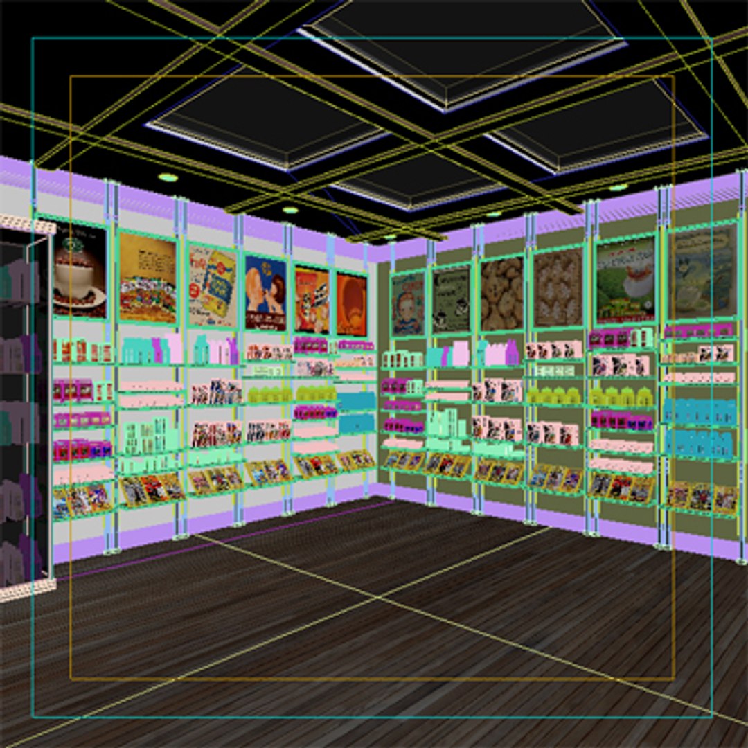 3d Model Grocery Convenient Store Merchandise