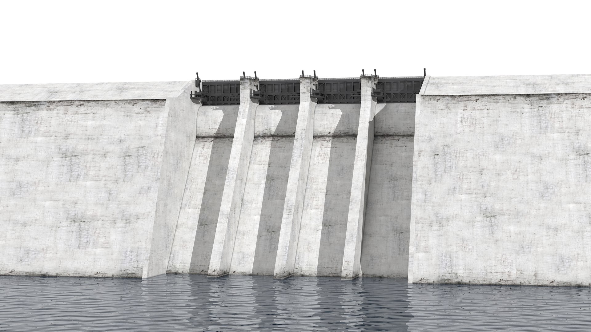 3D Hydroelectric Dam And Electrical Substation - TurboSquid 2299596