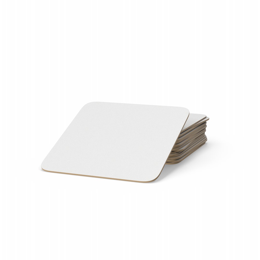 3D Stack Of Paper Coasters Model - TurboSquid 1874462