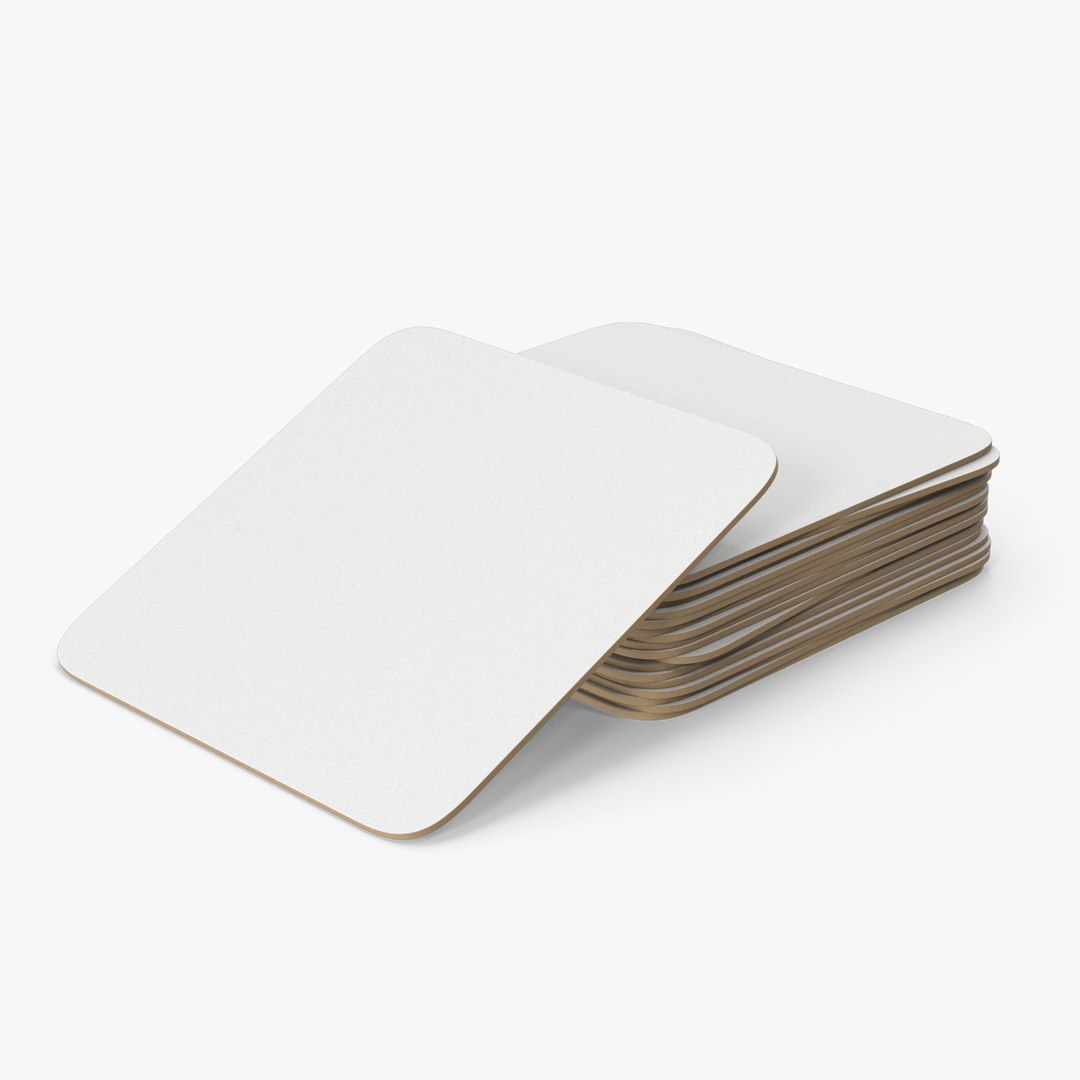 3D Stack of Paper Coasters model - TurboSquid 1874462