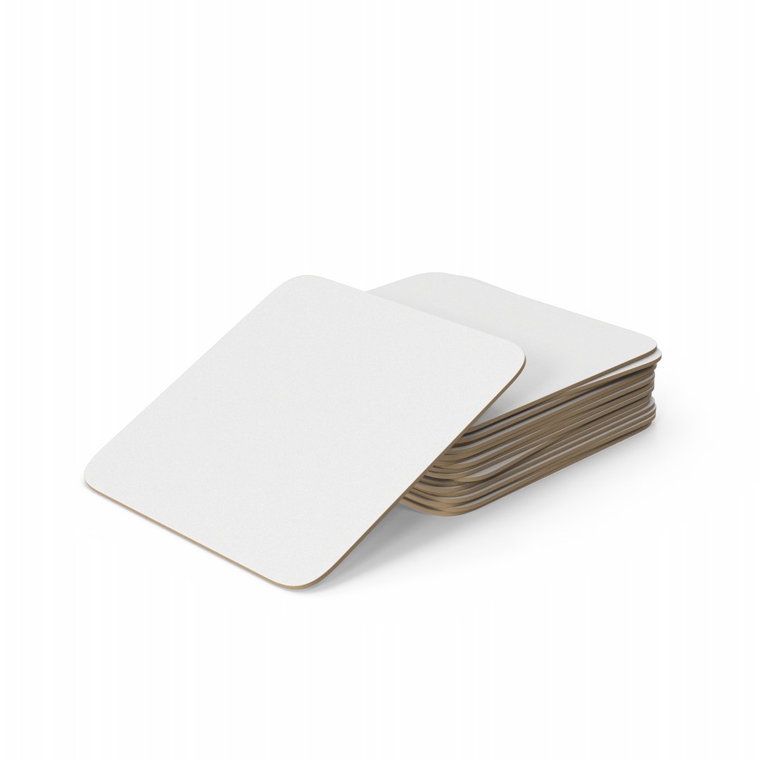 3D Stack Of Paper Coasters Model - TurboSquid 1874462