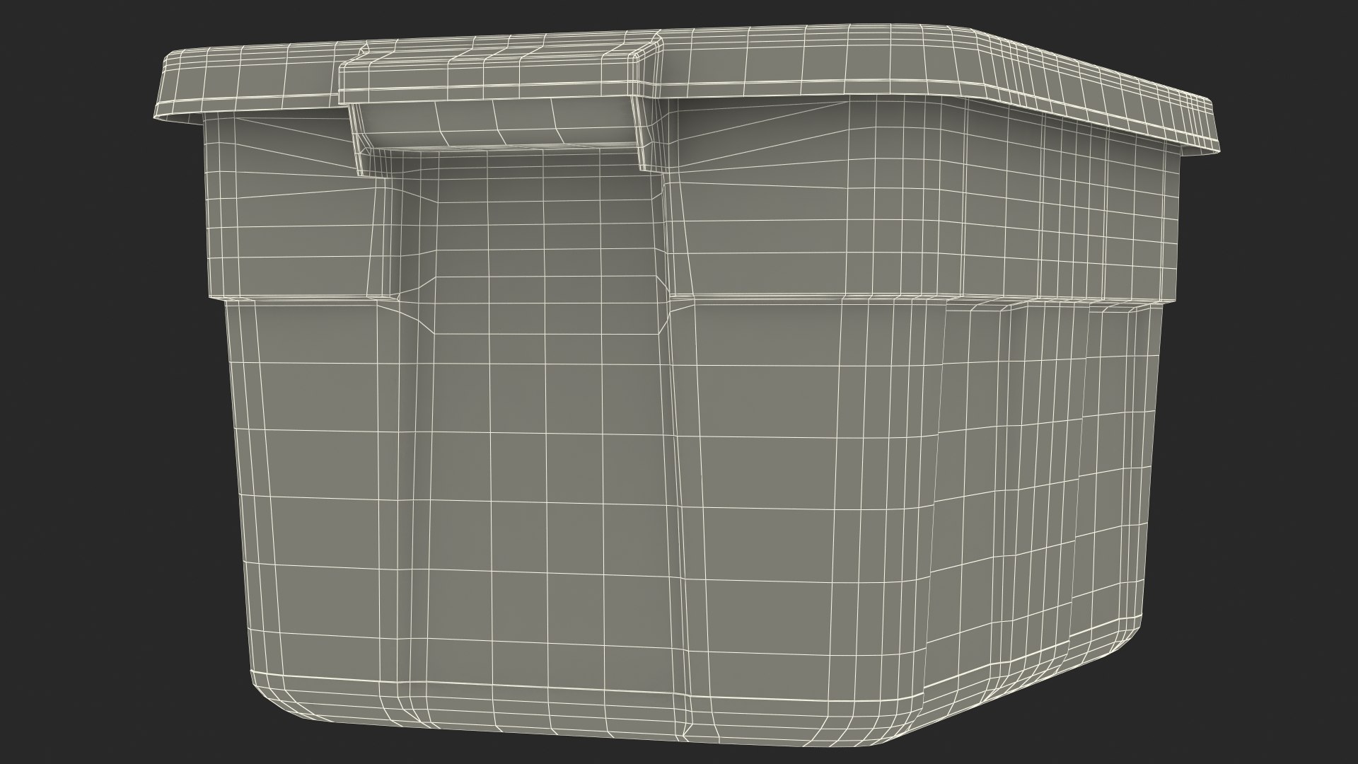 3D Stackable Storage Tote With Lid 14 Gallon Model - TurboSquid 1799608