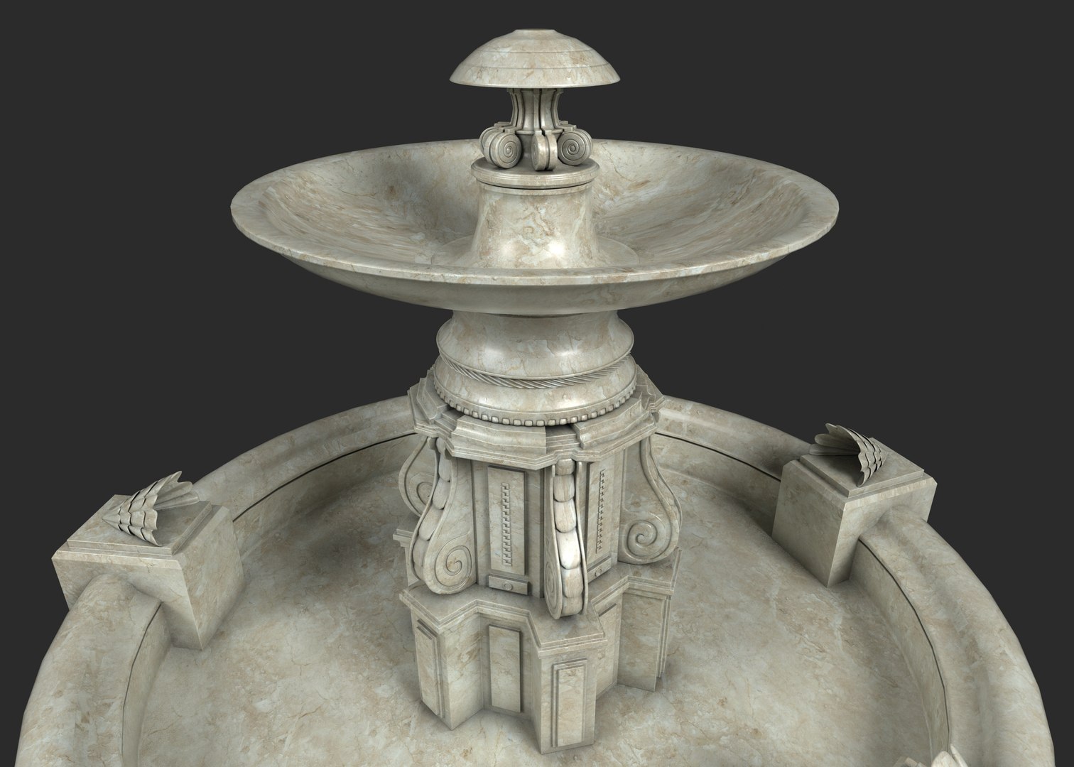 Fountain Architecture Model - TurboSquid 1478144