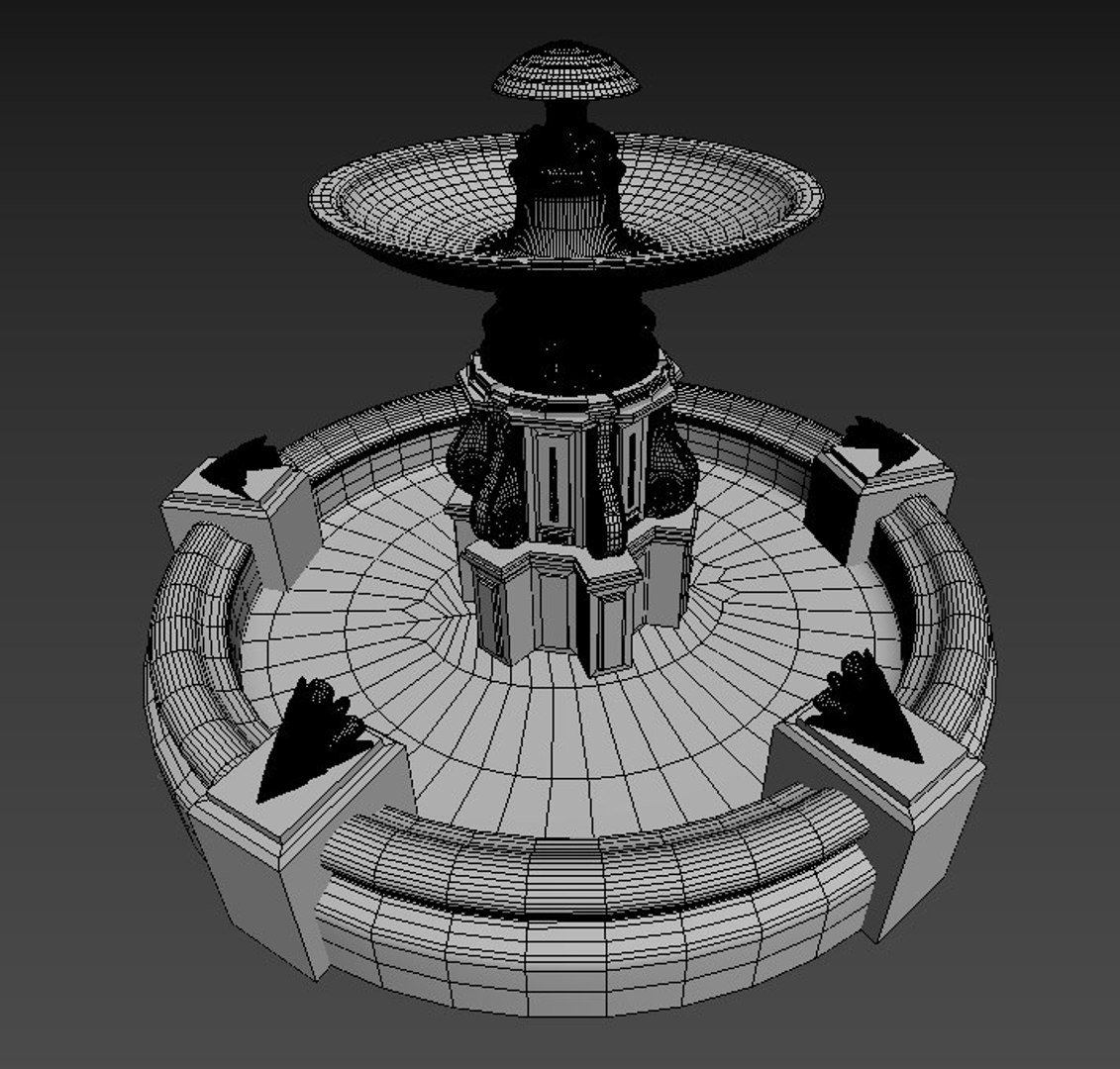 Fountain Architecture Model - TurboSquid 1478144