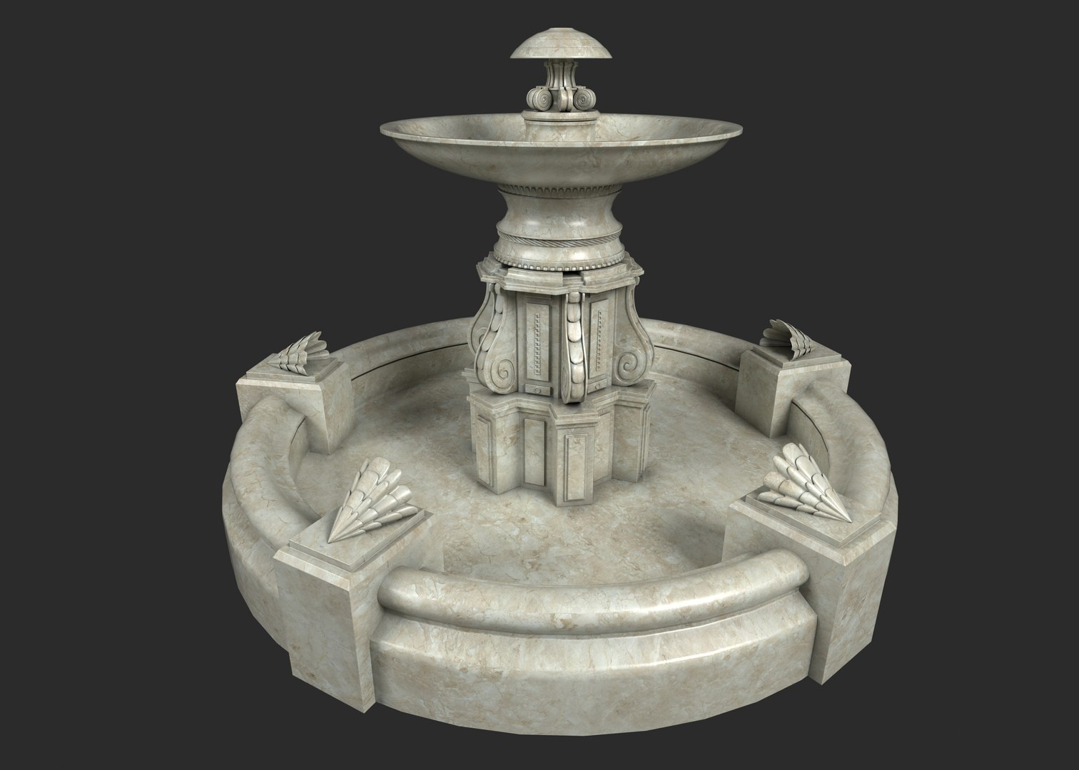 Fountain Architecture Model - TurboSquid 1478144