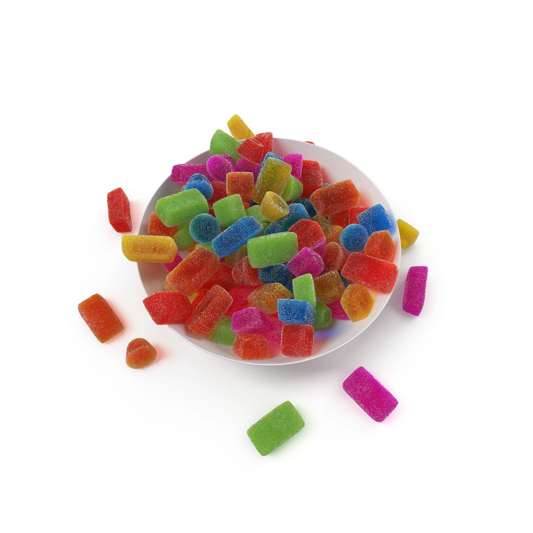 Realistic Sugar Gumdrops 3D Model - TurboSquid 1508322
