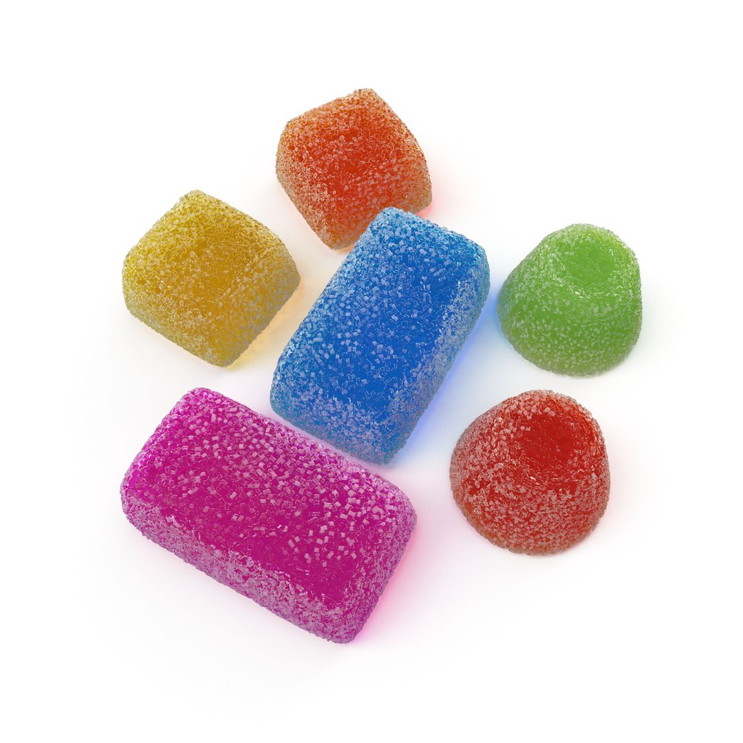 Realistic Sugar Gumdrops 3D Model - TurboSquid 1508322
