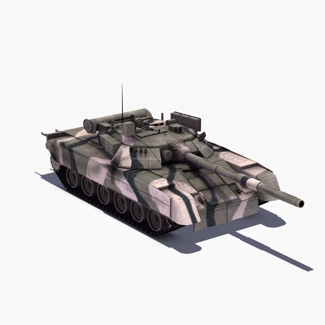3d T80u Main Battle Tank Model