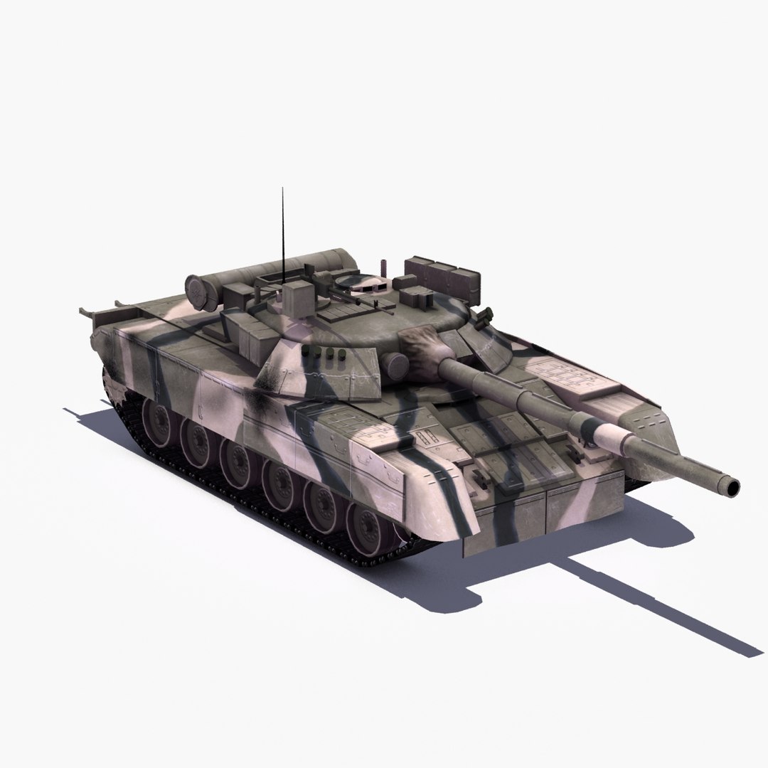 3d T80u Main Battle Tank Model