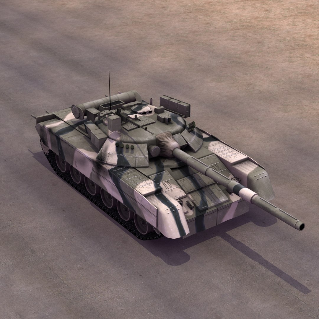 3d T80u Main Battle Tank Model