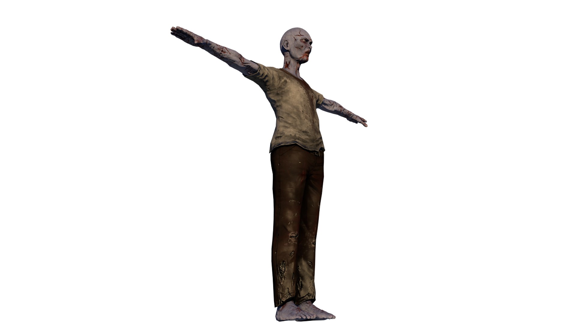 Free Zombie Male 3d Model