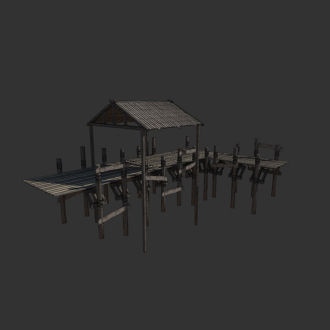 3D HARBOUR PORT MEDIEVAL HARBOR DOCKS FISHERMAN PIER COLLECTION ...