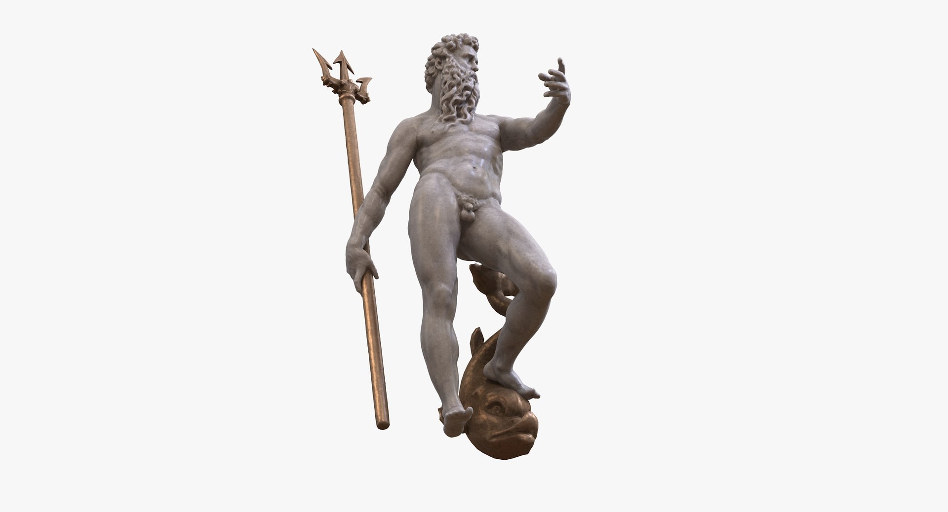 Poseidon Statue v2 3D model - TurboSquid 2074979