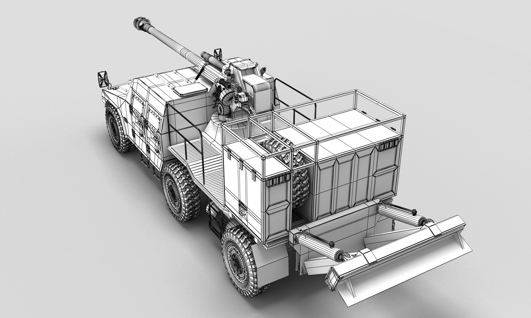 PLA SH5 105mm Wheeled Self-propelled Howitzer 3D Model - TurboSquid 2497596
