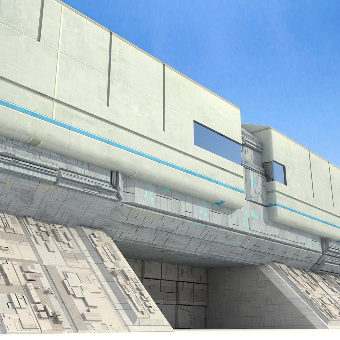 Sci Fi Futuristic Building 3d X