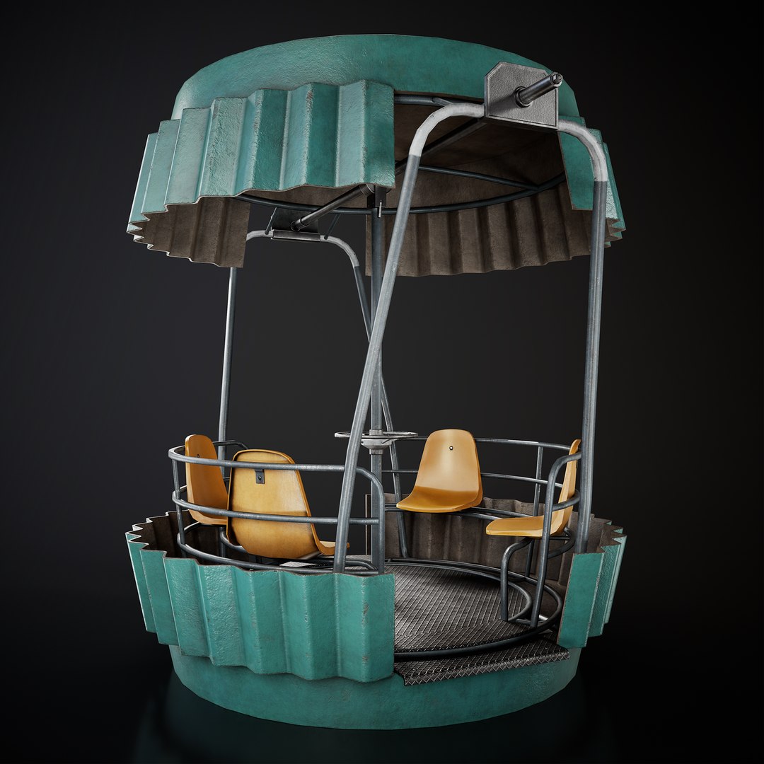 Painted Ferris Wheel Cabin 3D - TurboSquid 2232477