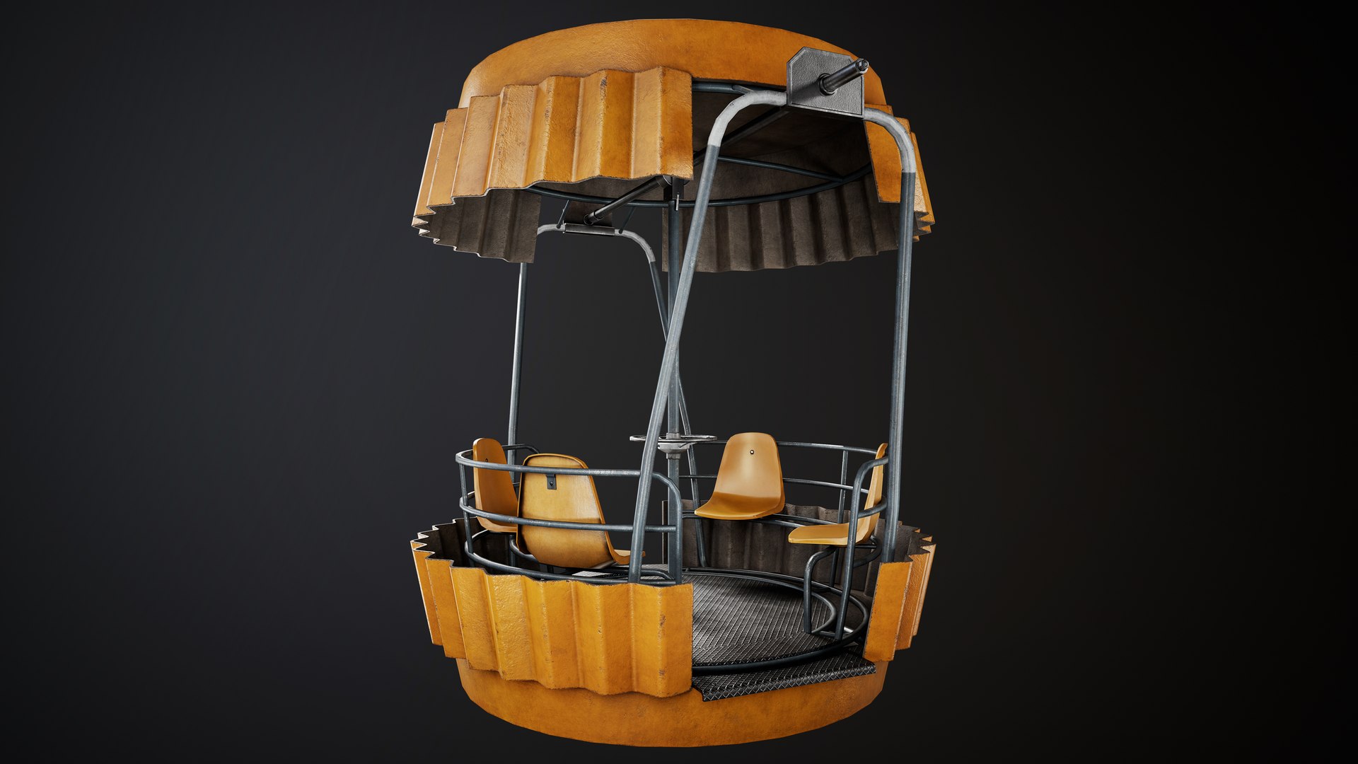 Painted Ferris Wheel Cabin 3D - TurboSquid 2232477