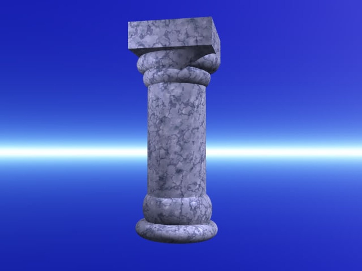 Blue Pillar 3d Model