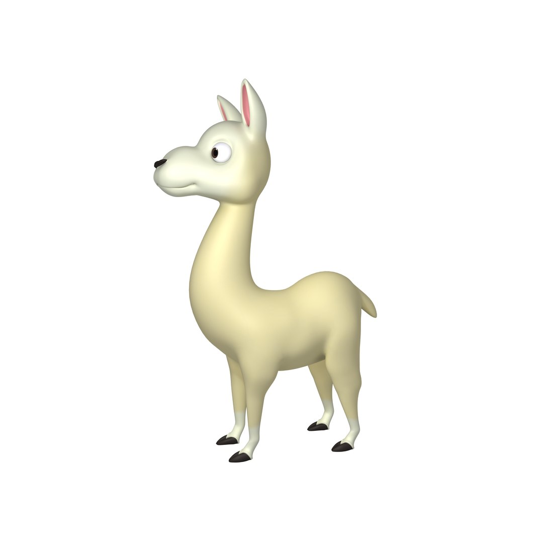 Llama Cartoon 3D Model - TurboSquid 1531792
