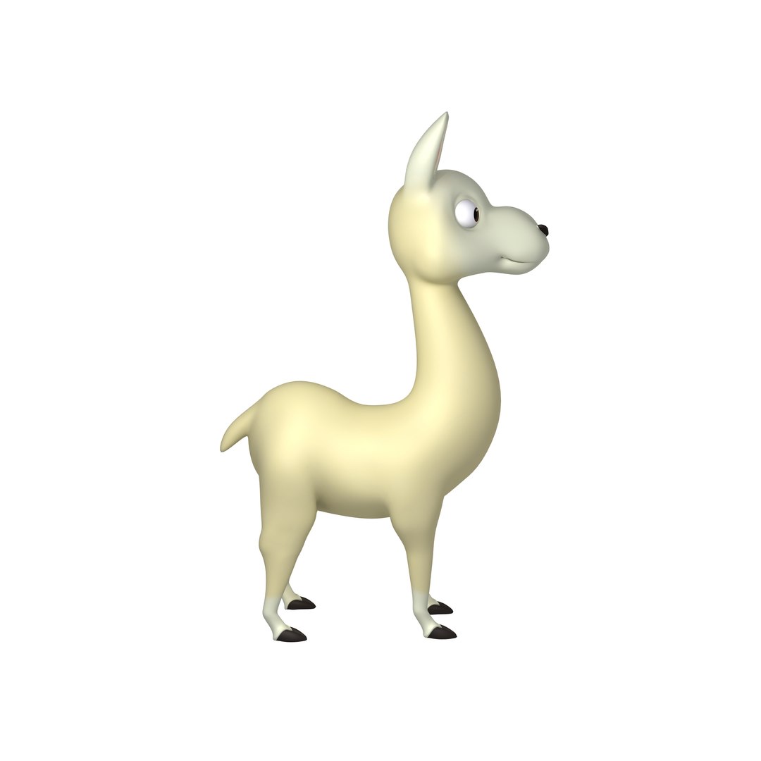 Llama Cartoon 3D Model - TurboSquid 1531792