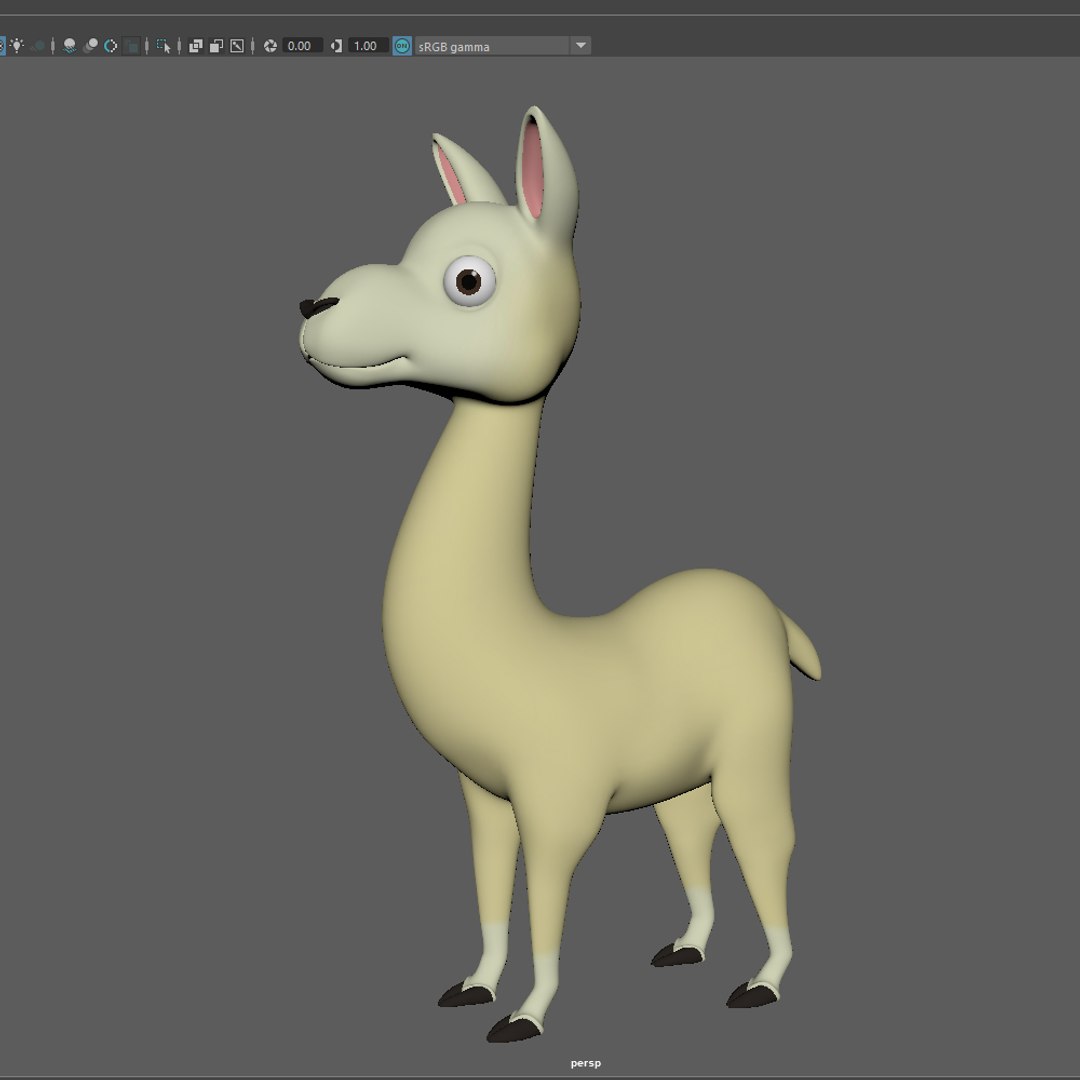Llama Cartoon 3D Model - TurboSquid 1531792